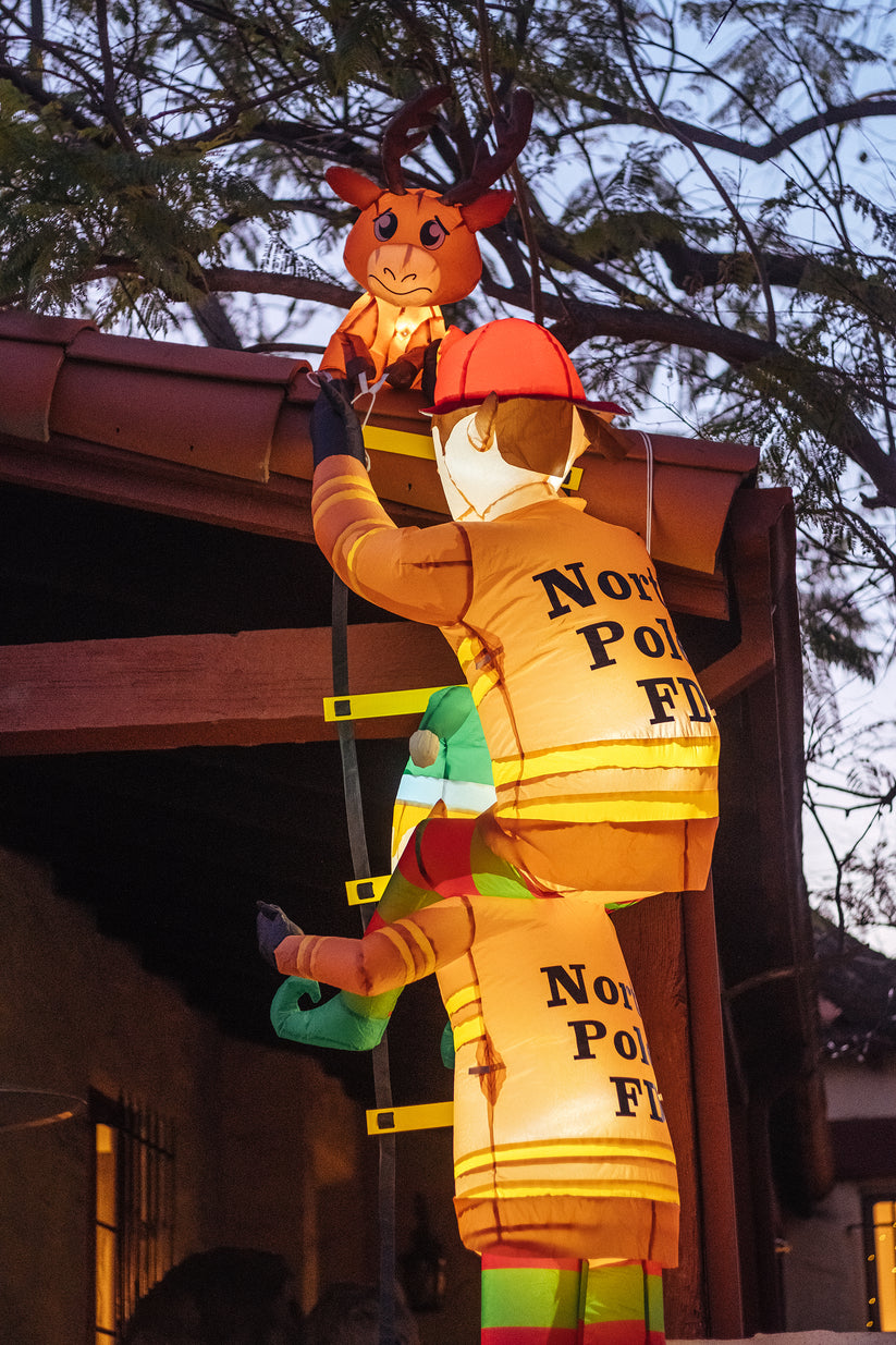Firefighter Elves Rescuing Reindeer – Heartfire Supply Co.